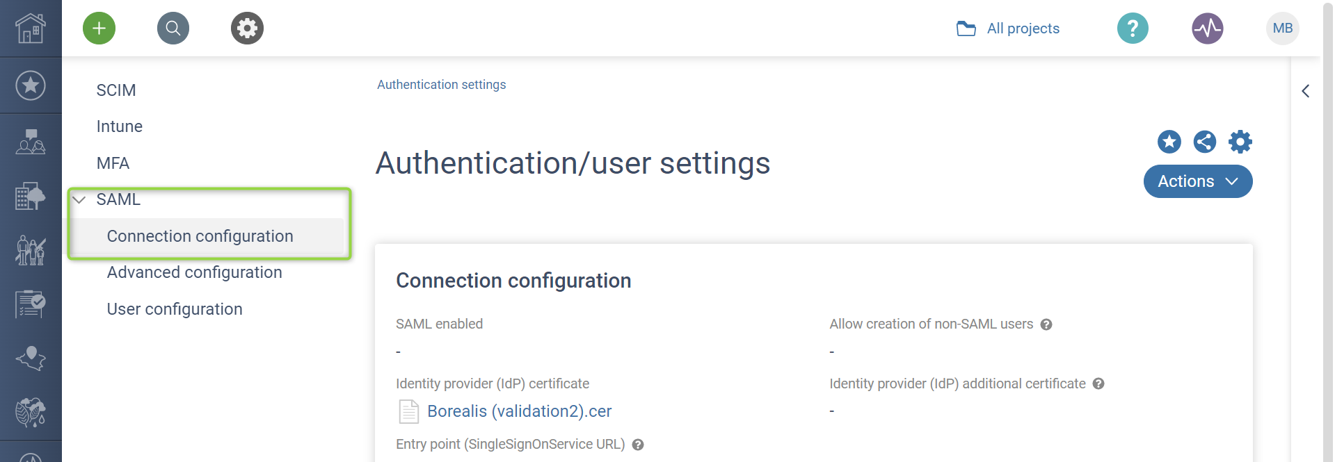 Identity Provider Certificate Renewal (SAML) – Boréalis Helpdesk